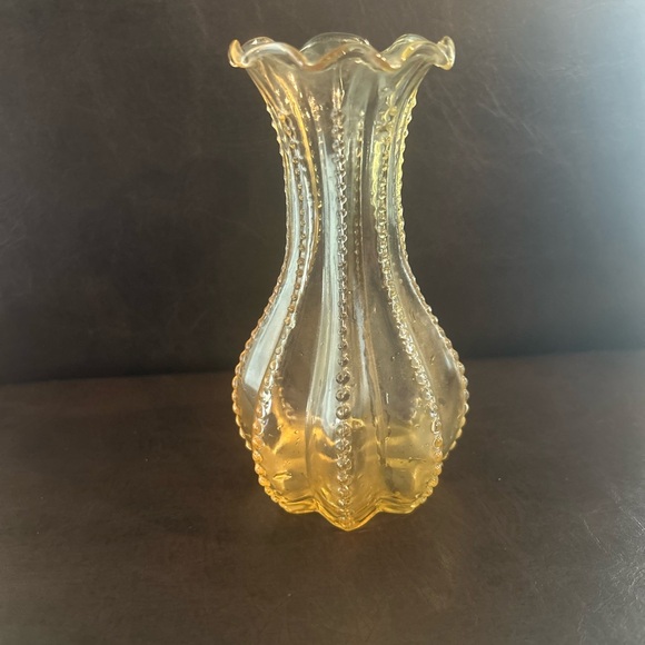 Imperial Glass | Accents | Gold Yellow Imperial Glass Beaded Bullseye ...